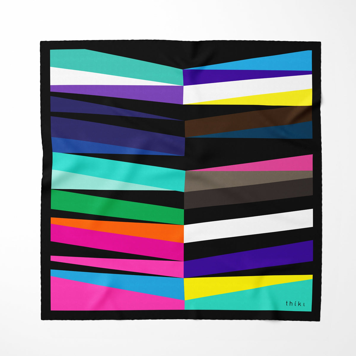 Sunset stripes silk scarf – Thiki Greece